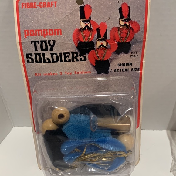 Vintage | Holiday | Vintage Fibrecraft Pom Pom Toy Soldiers Walco ...